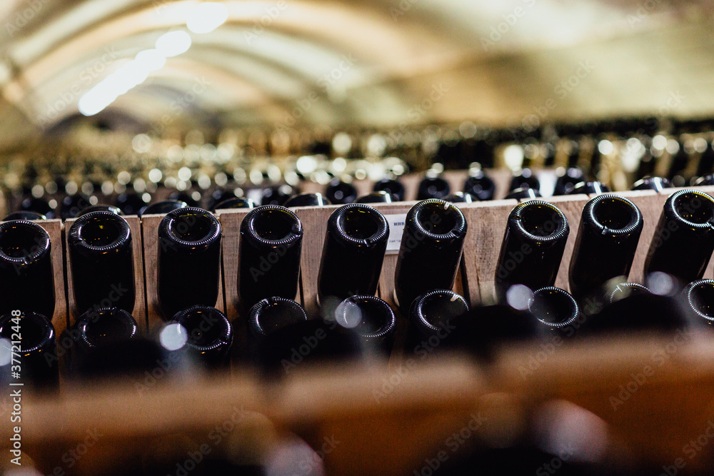 Wine cellars of Abrau Durso. Russia Krasnodar Territory. Champagne ...