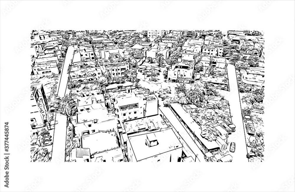 Building view with landmark of Bamako is the capital and largest city ...