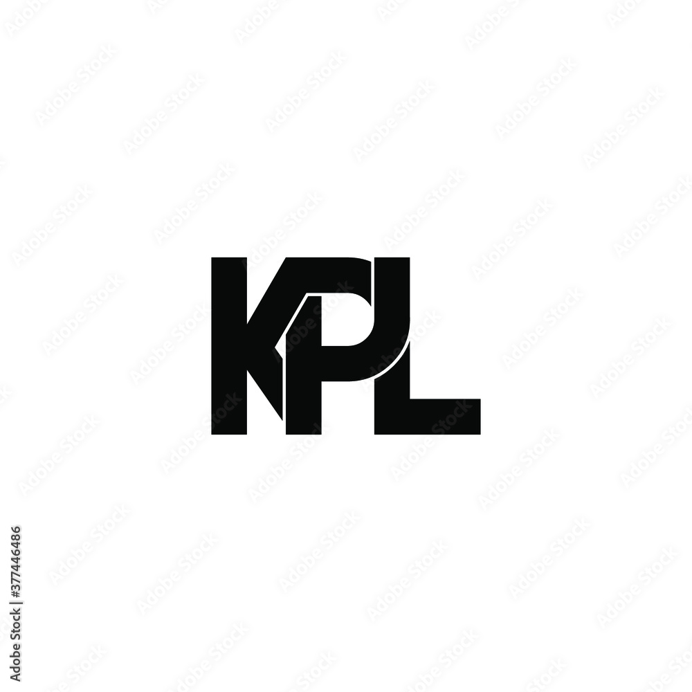 kpl letter original monogram logo design Stock Vector | Adobe Stock