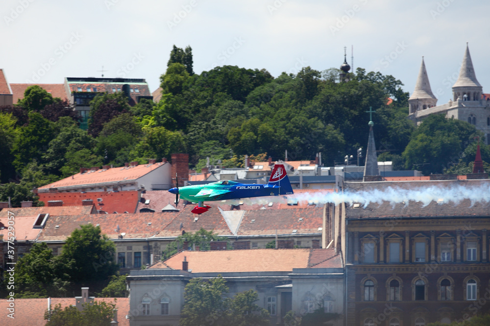 Light Sport Aircraft Flies Over The Danube River During An Open For light-sport-aircraft-flies-over-the-danube-river-during-an-open-for