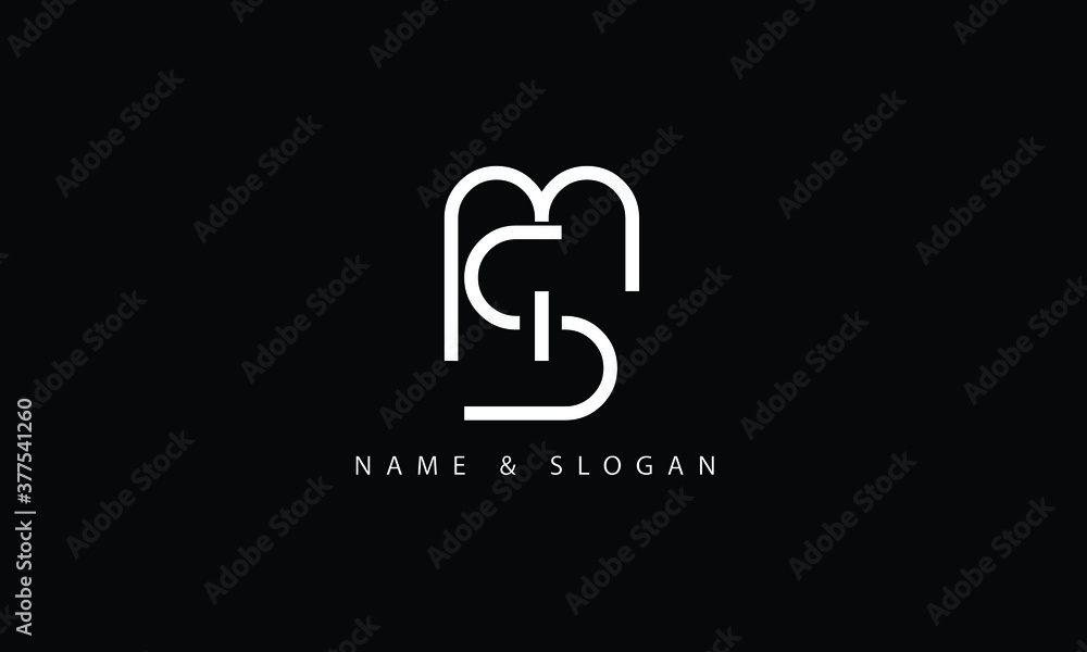 MS, SM, M, S abstract letters logo monogram Stock Vector | Adobe Stock
