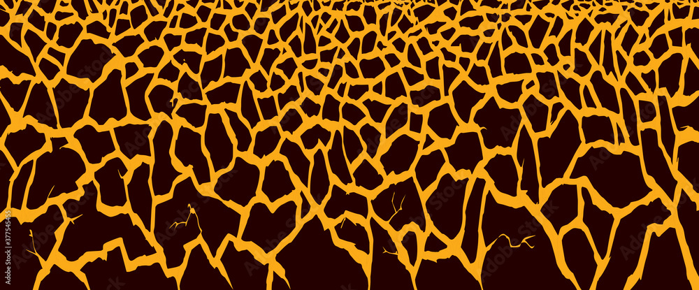 Molten magma. Vector drawing of volcanic lava Stock Vector | Adobe Stock