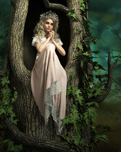 Princess In A Tree Free Stock Photo - Public Domain Pictures