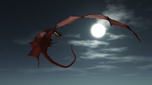 Red Dragon In Flight Free Stock Photo - Public Domain Pictures