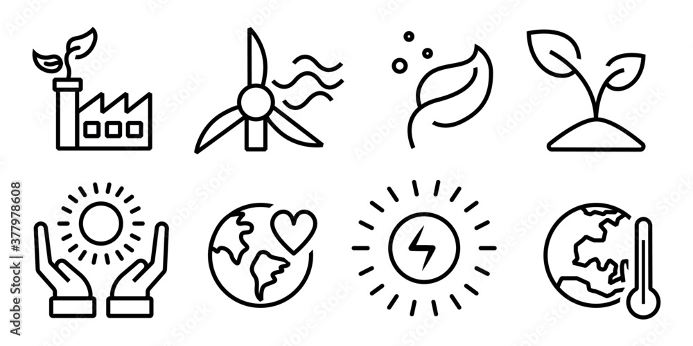 eco energy sustainable development concept, vector illustration Stock ...