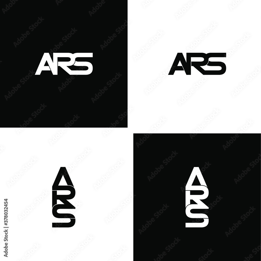ars letter initial monogram logo design set Stock Vector | Adobe Stock
