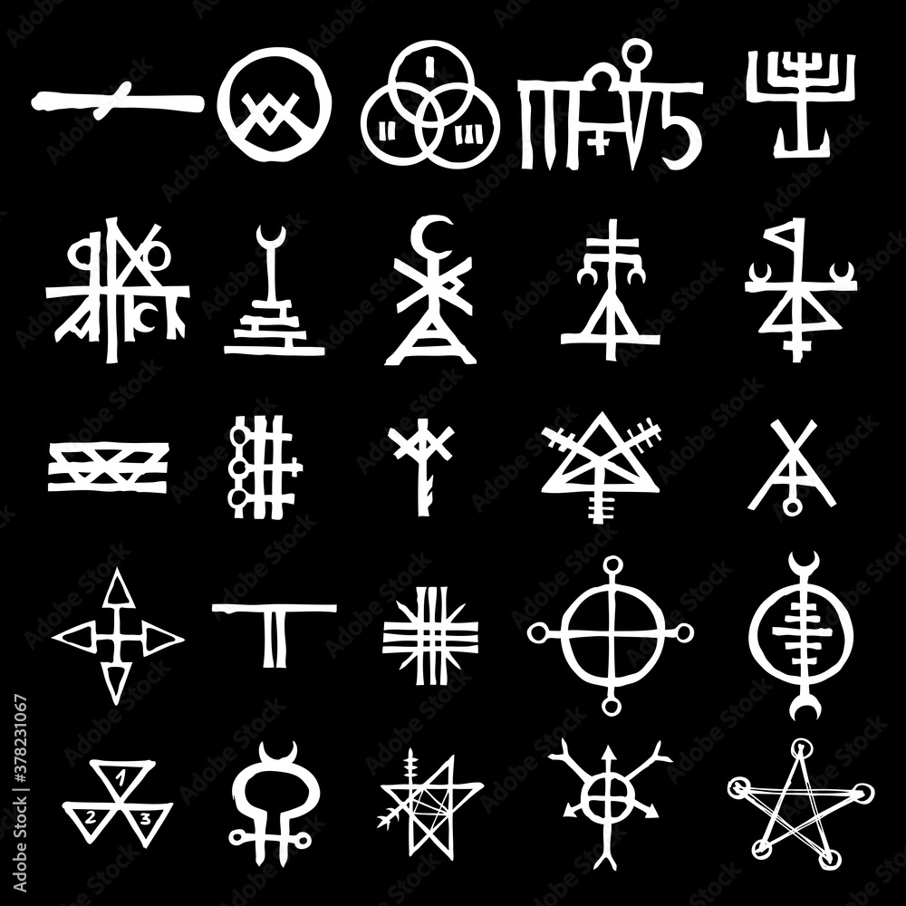 Wiccan symbols imaginary cross symbols, inspired by antichrist ...