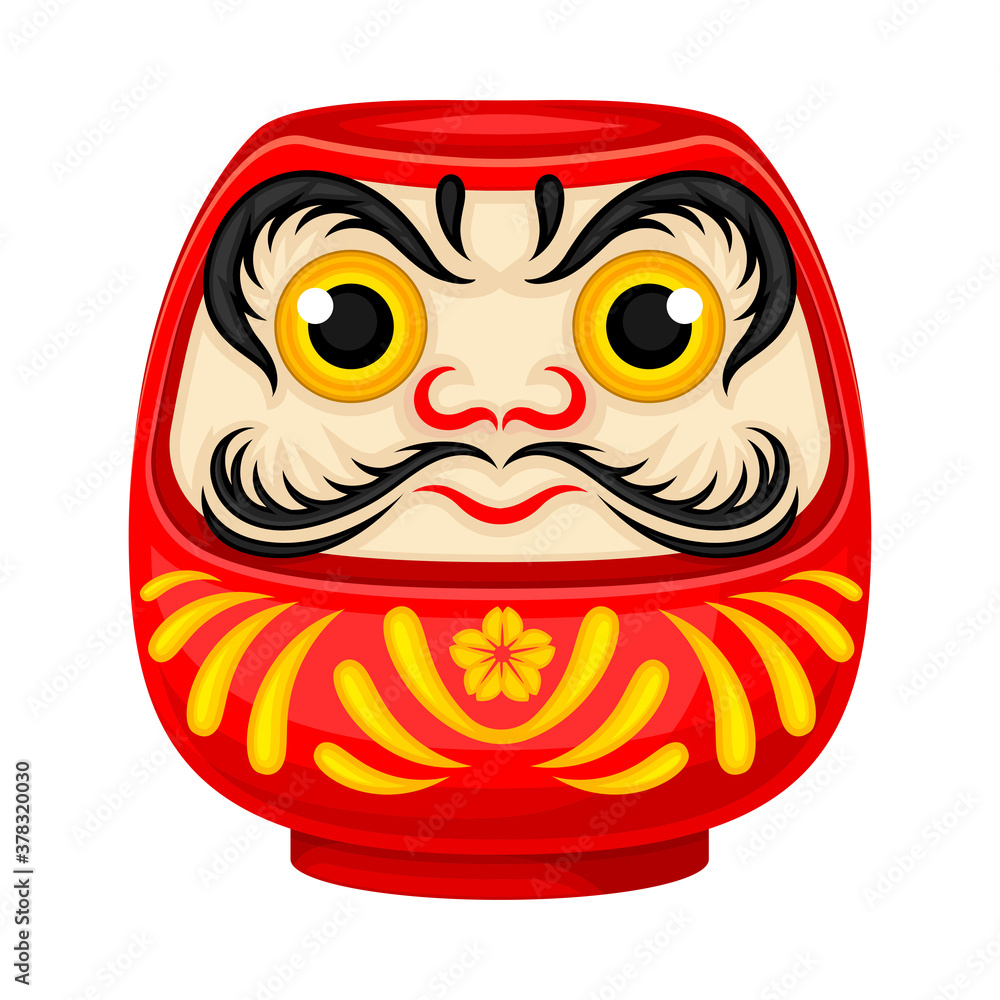 Daruma doll as Hollow, Round, Japanese Traditional Doll Vector ...