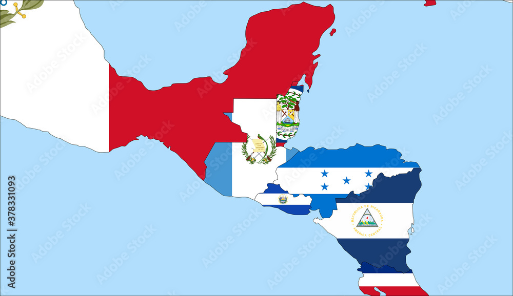 Center the map of Guatemala. Vector maps showing Guatemala and ...