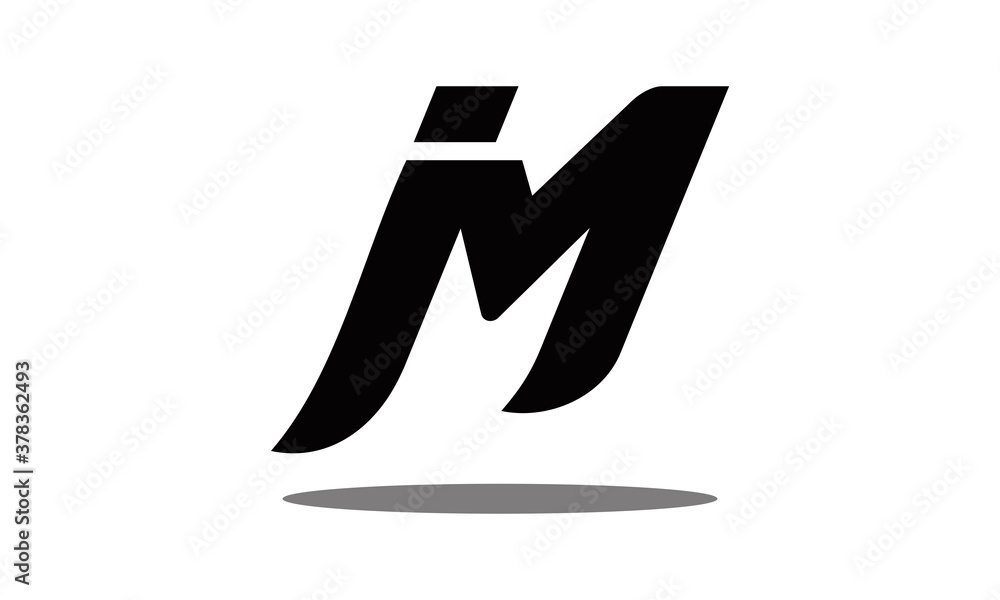 JM alphabet vector letter Stock Vector | Adobe Stock