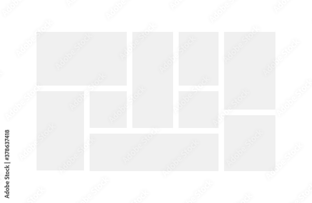 Set frame for photos and pictures, photo collage. Mood board and ...