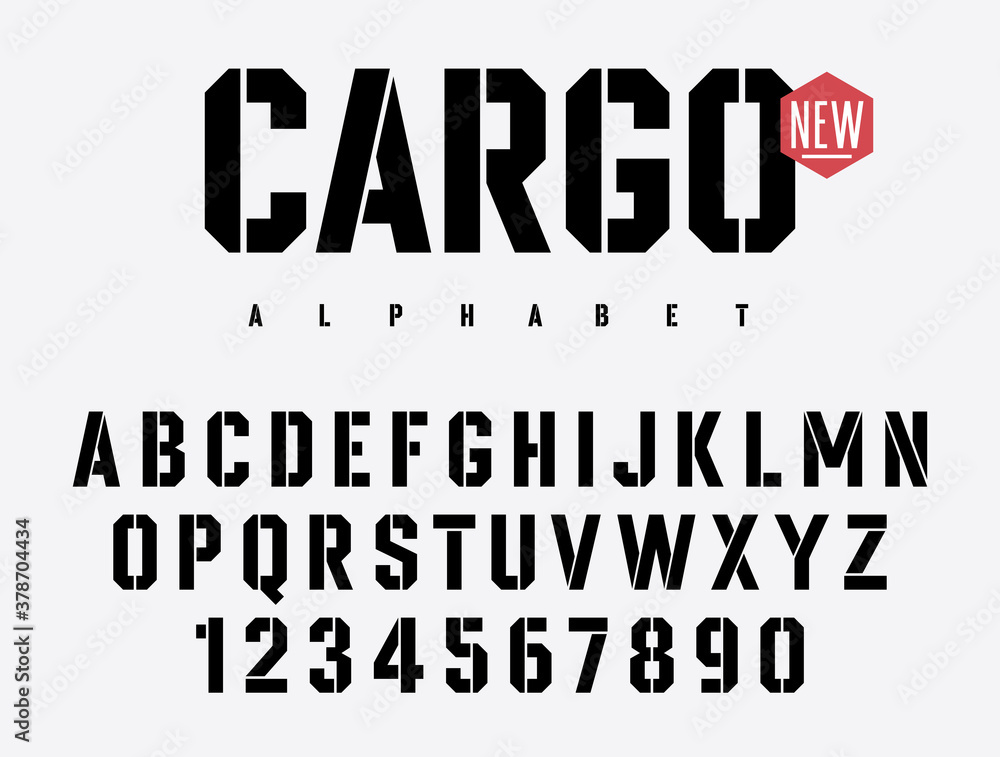 Vetor Stencil font 010 do Stock | Adobe Stock