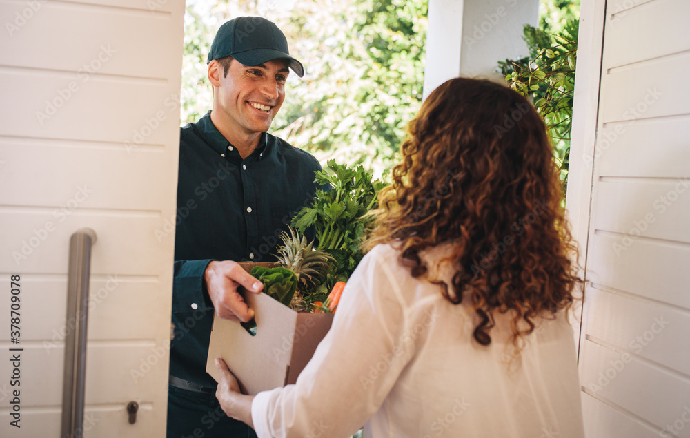 Express grocery delivery service Stock Photo | Adobe Stock