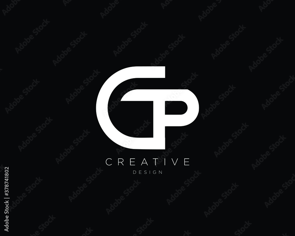 Professional and Minimalist Letter GP Logo Design, Editable in Vector ...