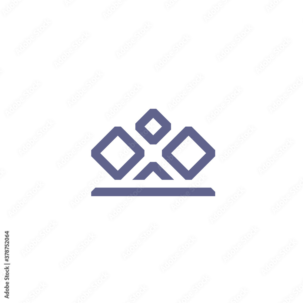 geometric crown logo from square shapes Stock Vector | Adobe Stock