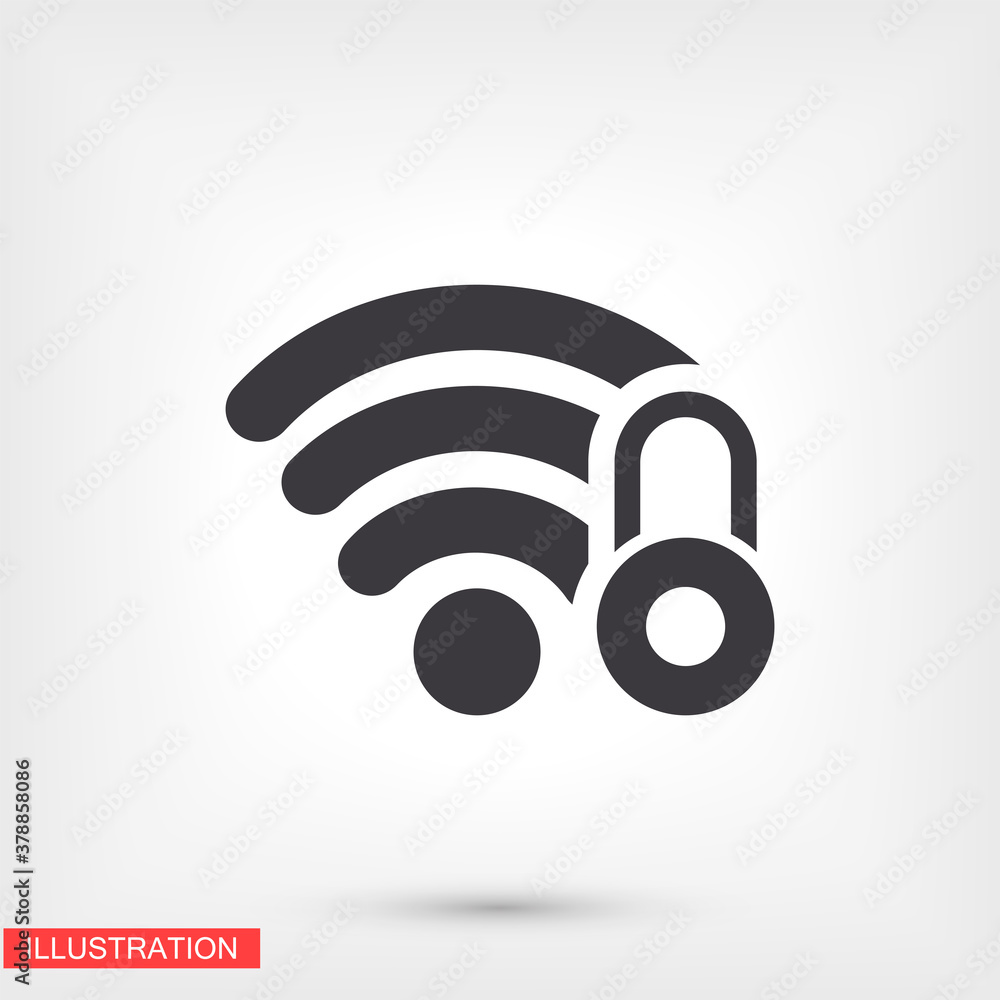 Wi-Fi security, Wi-Fi icon is locked. Wi-Fi under the lock. the best ...