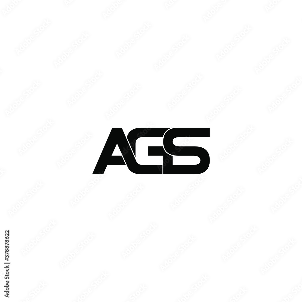 ags letter original monogram logo design Stock Vector | Adobe Stock