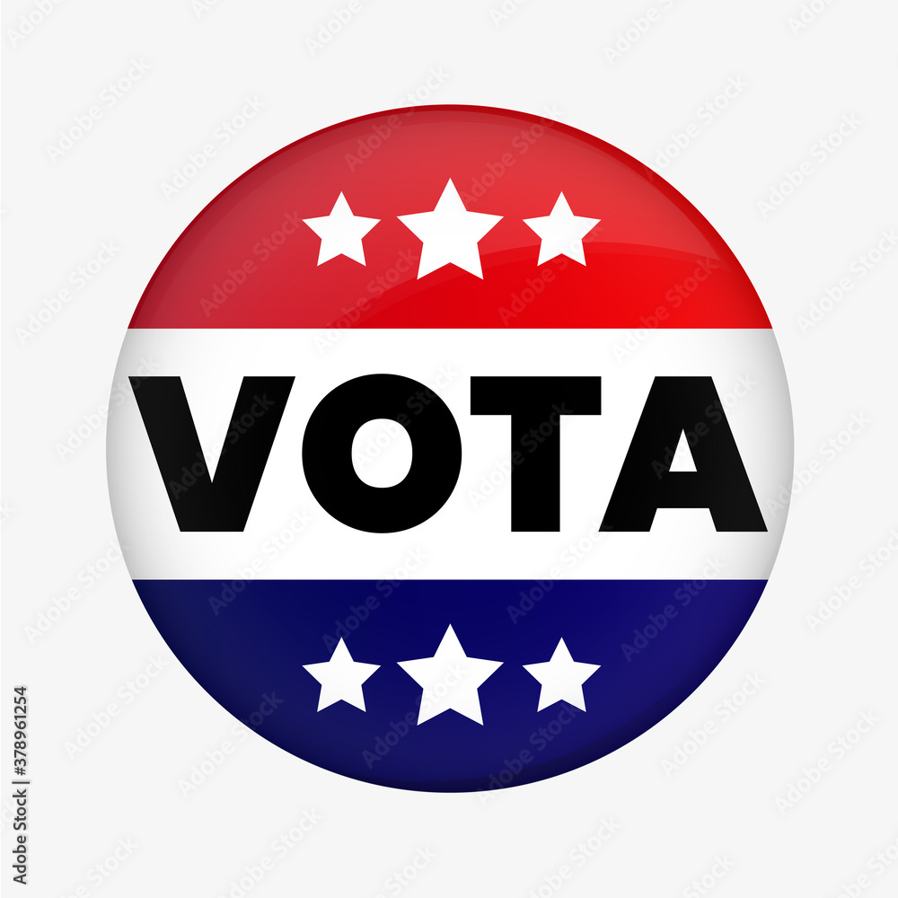 Vota pin botón español Stock Vector | Adobe Stock