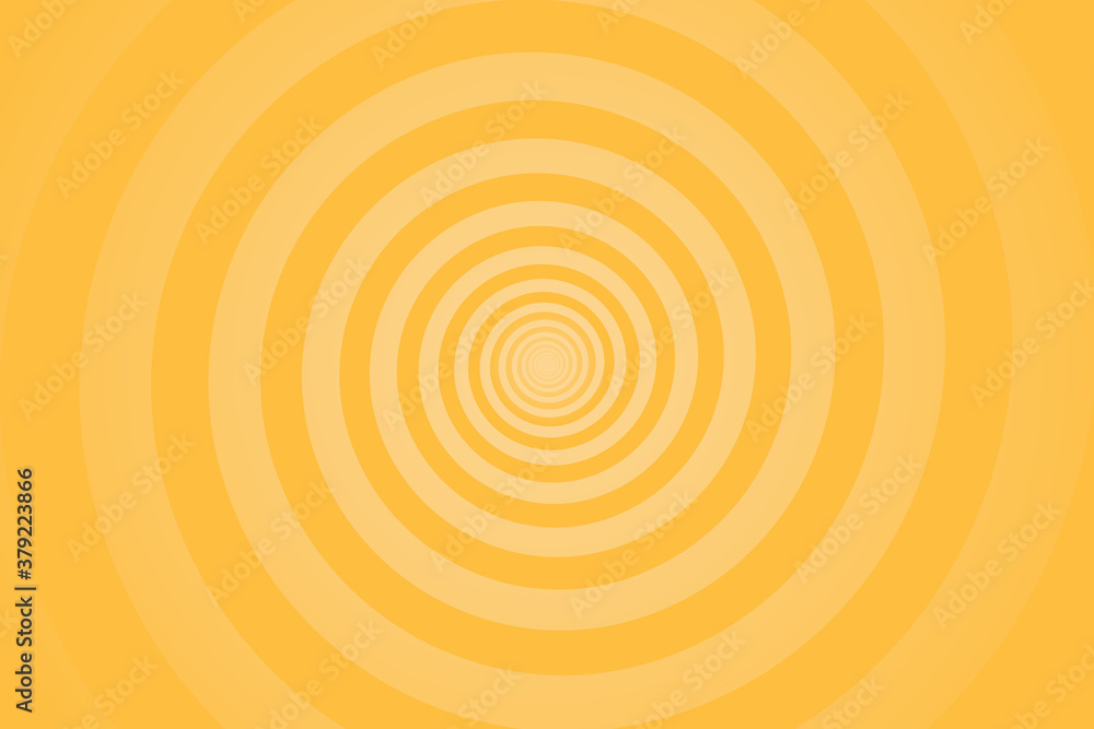 Yellow spiral background. Swirl, circular shape on yellow background ...