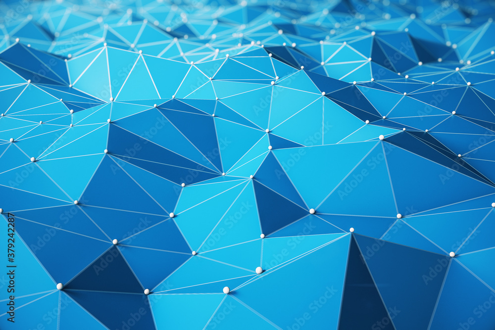 Abstract blue crystal background with mosaic. Stock Photo | Adobe Stock