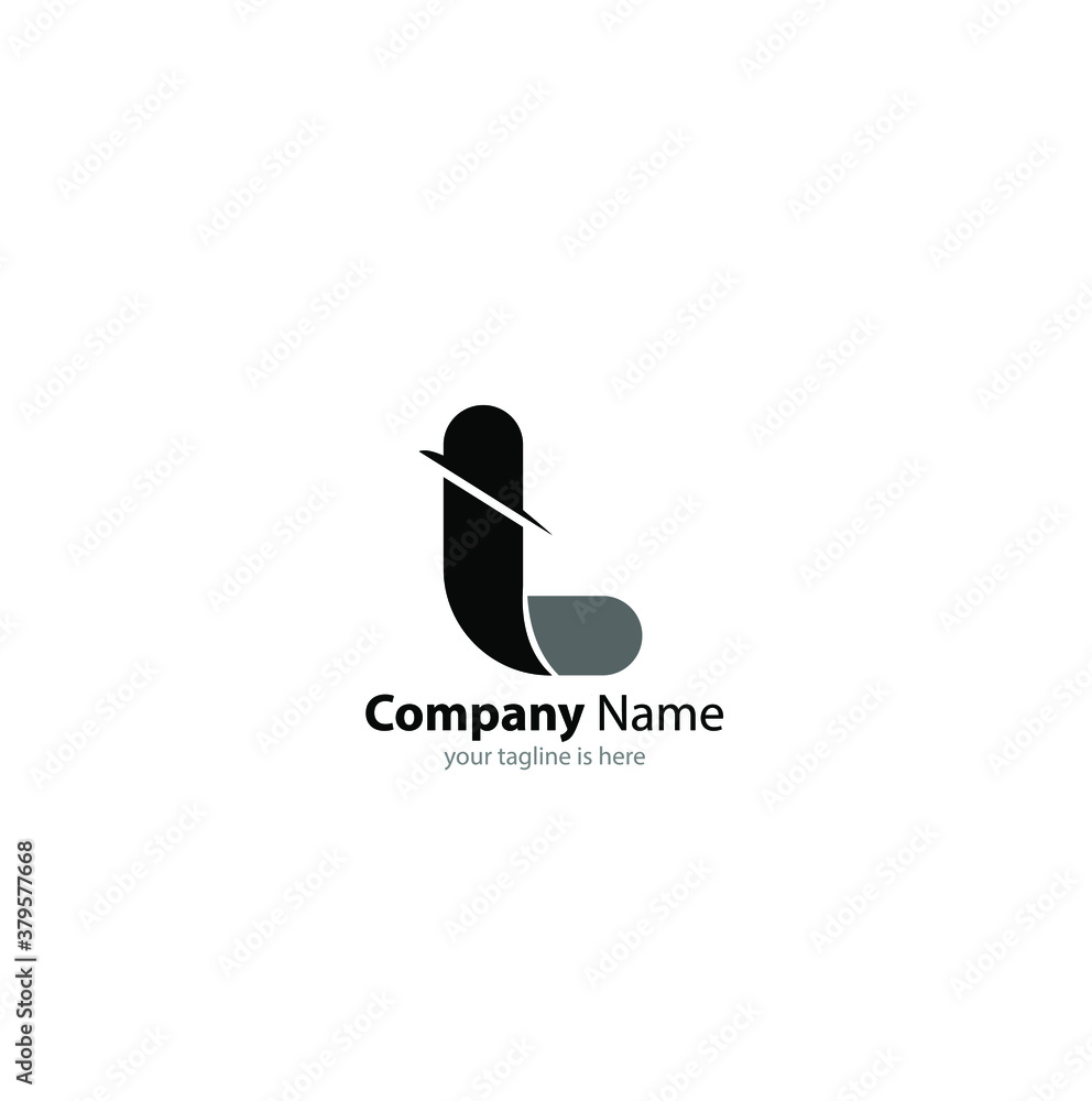 simple elegant logo of letter l with white background Stock Vector ...