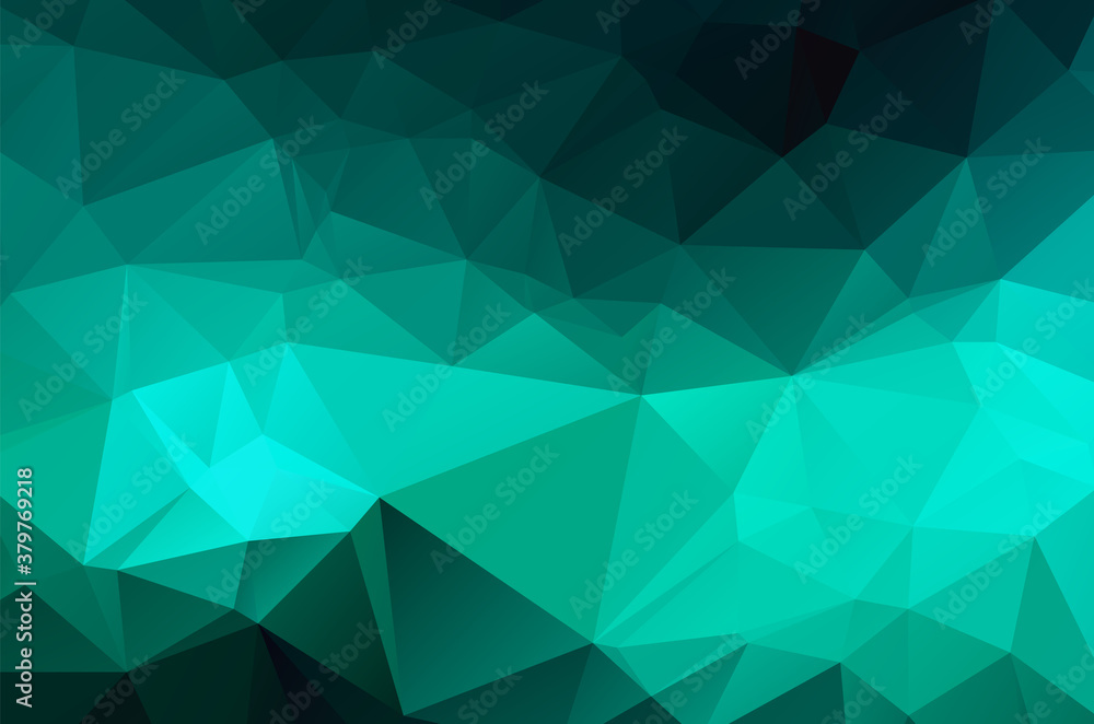 Gradient Green vector shining triangular layout. Glitter abstract illustration Stock Vector ...