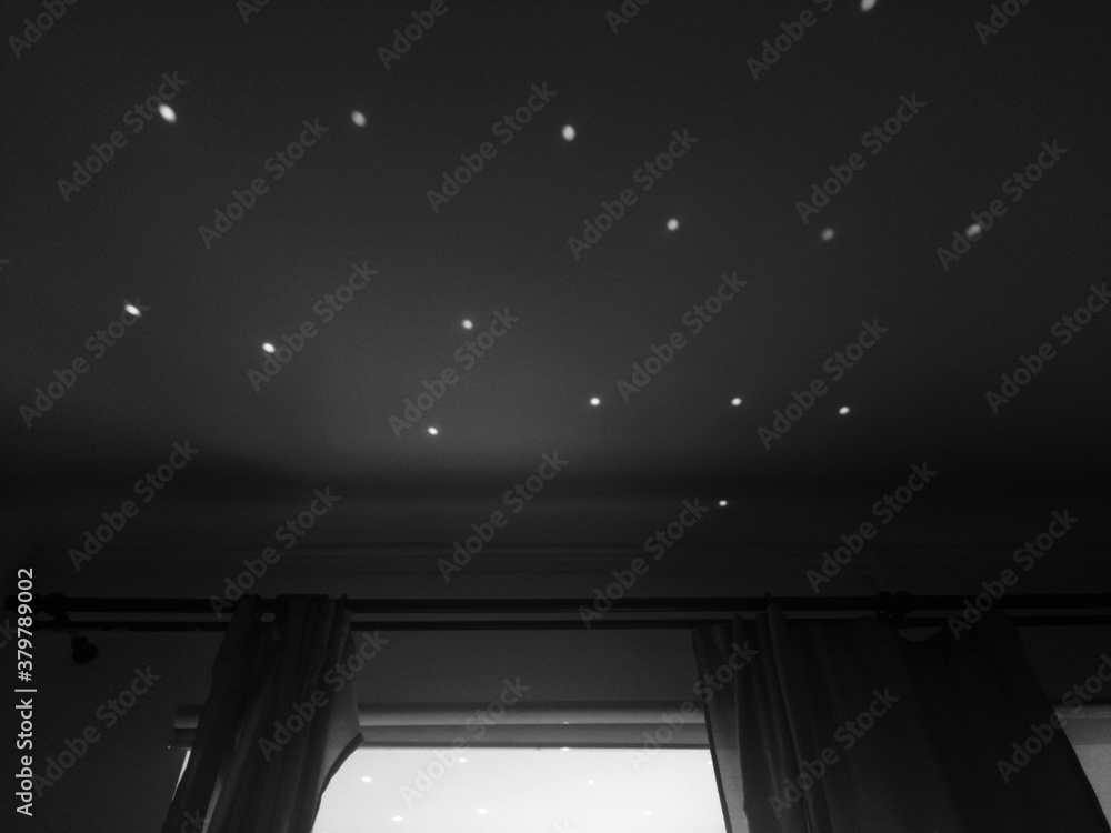 Light dots on a ceiling like stars Stock Photo | Adobe Stock