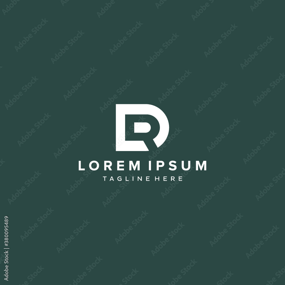 D logo initial DR letter D vector technology icon illustrations Stock ...