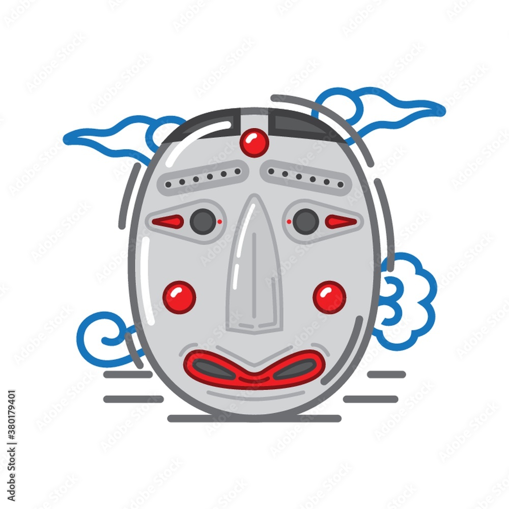 korean traditional mask design Stock Vector | Adobe Stock
