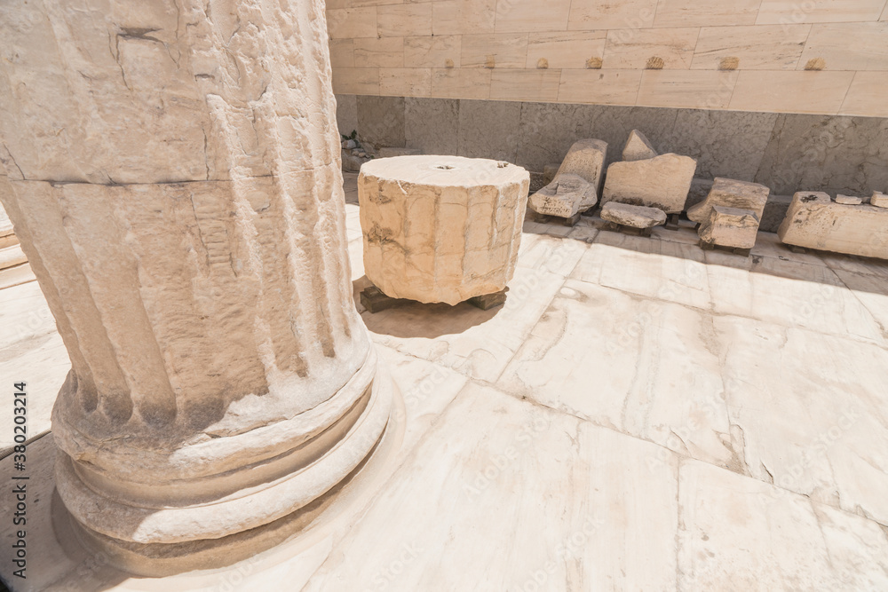 Ancient Greek Marble Ruins and Column Stock Photo | Adobe Stock