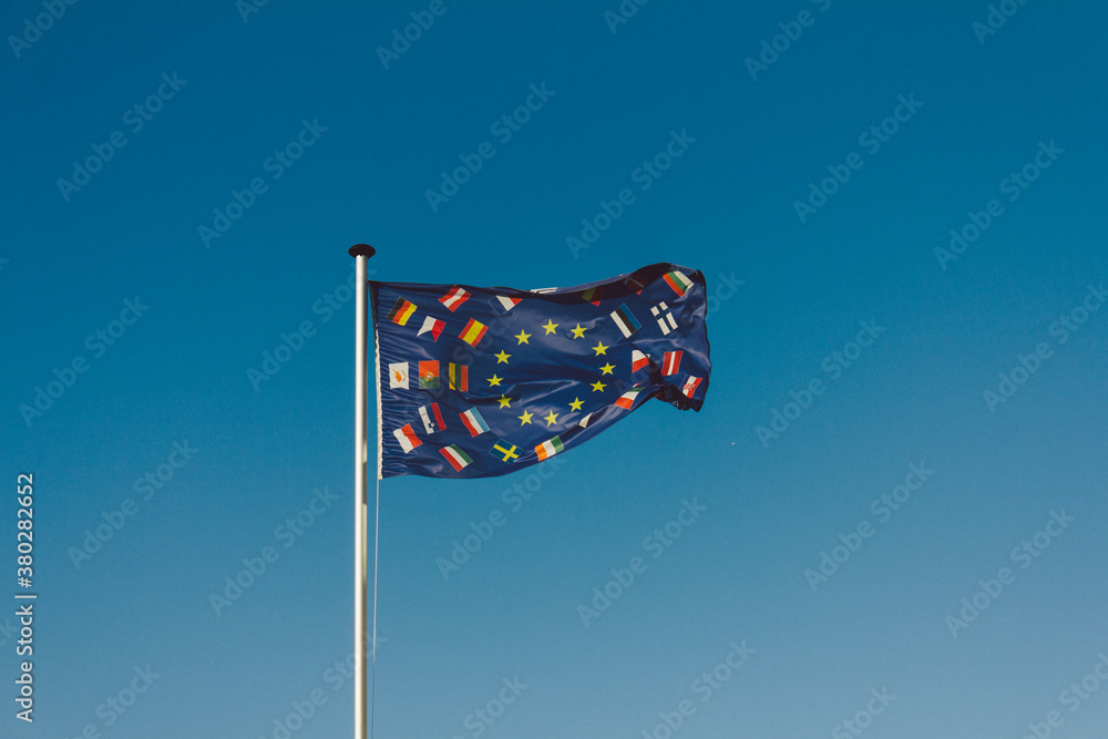 Schengen flag Stock Photo | Adobe Stock