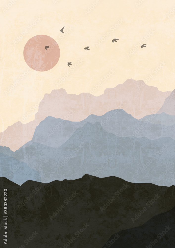 bohemian printable wall art, boho poster, pastel abstract art ...