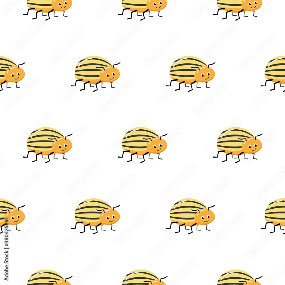 Cartoon potato bugs. Vector illustration of a colorado potato beetles ...