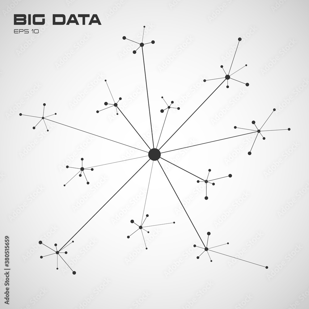 Stock-Vektorgrafik „Big data. Visualization of algorithms with ...