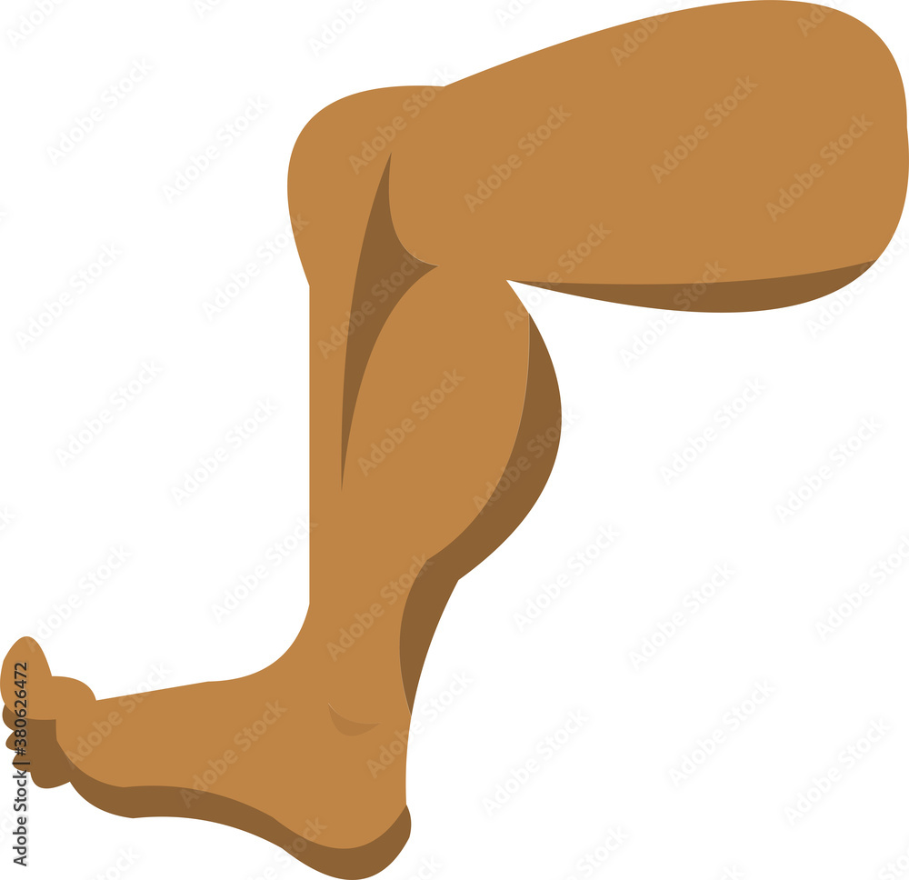 Vector illustration of one leg emoticon Stock Vector | Adobe Stock