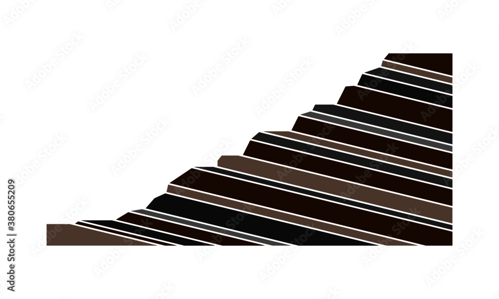 Sedimentary rock slope. Geologic cross section. Stock Vector | Adobe Stock