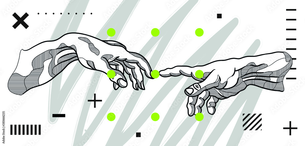 The Creation Of Adam Drawing