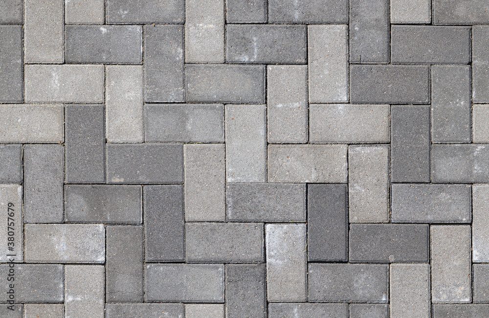 Seamless texture of street tiles. Pattern of gray sidewalk tiles. Stock ...