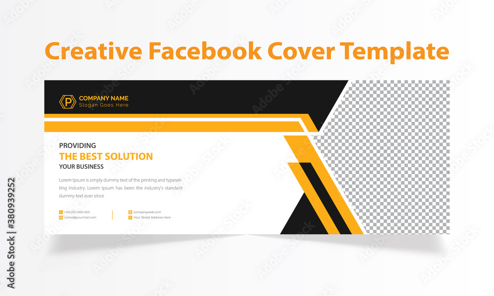 Social media Facebook cover header template, social media post and ...