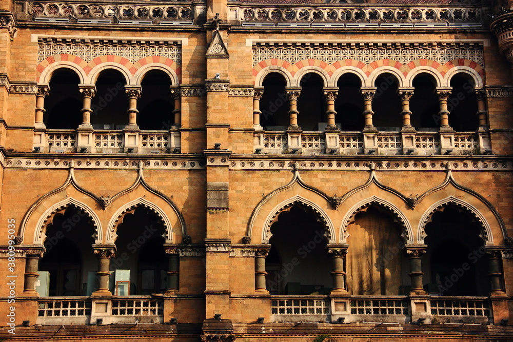 Chhatrapati Shivaji Terminus (CST) train station in Mumbai, India with ...