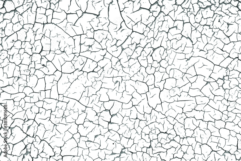 Crackle paint overlay. Vector black and white grunge pattern made from ...