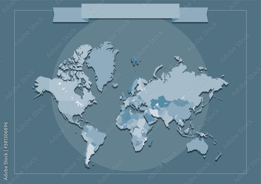 world map with copy space design Stock Vector | Adobe Stock