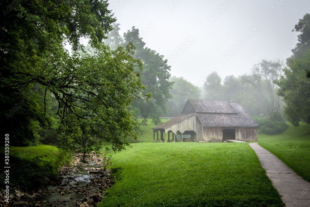 Old Wooden Barn Exterior. Historic barn at Norris Dam State Park in the ...