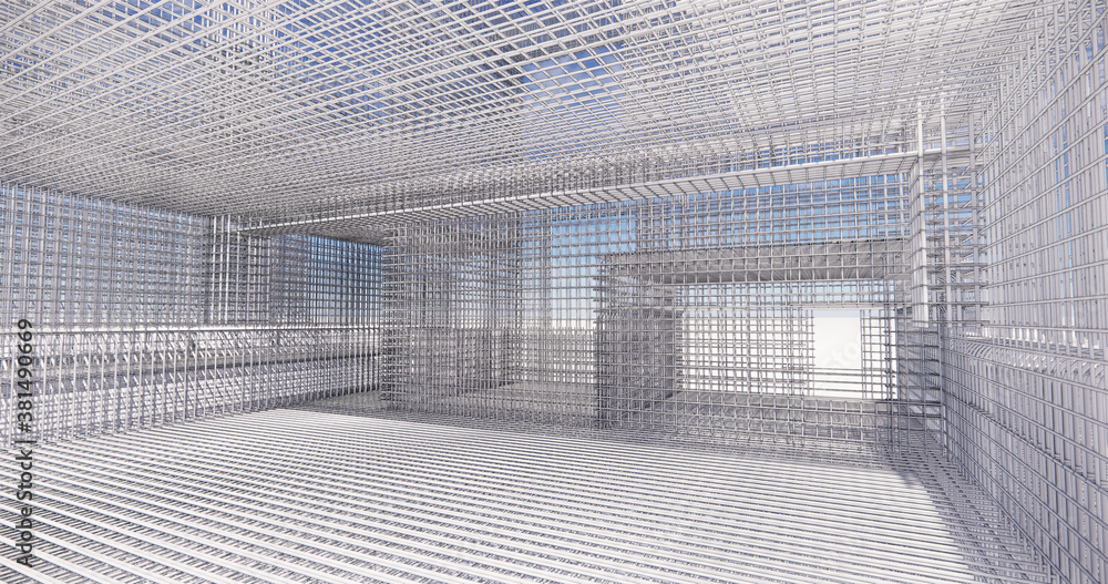 3D BIM model of reinforcement framework of the building Stock ...
