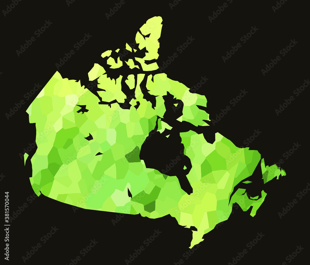 Canada colorful vector map silhouette Stock Vector | Adobe Stock