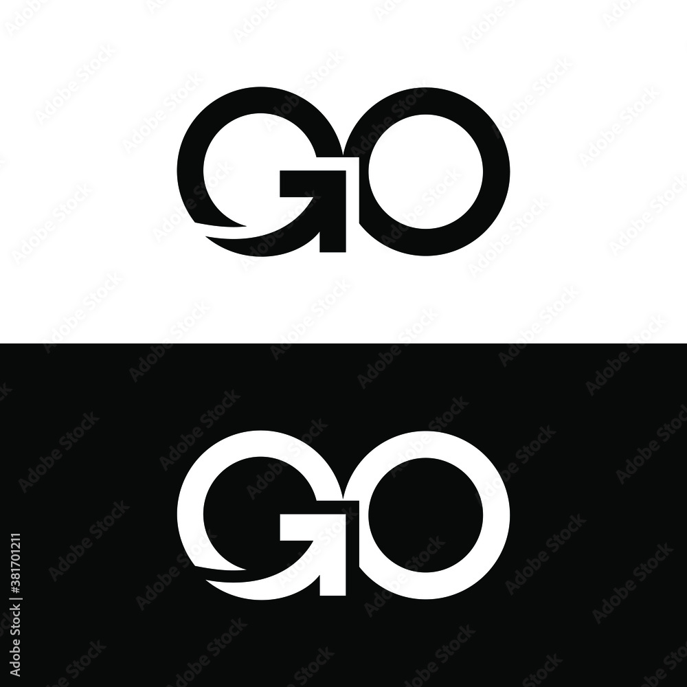 Typography of GO with arrow inside. Very suitable in various business ...