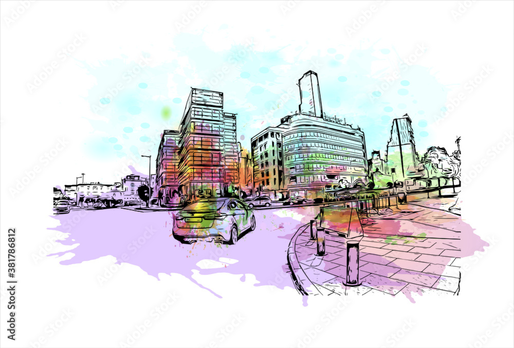 Building view with landmark of Beirut is the capital and largest city ...