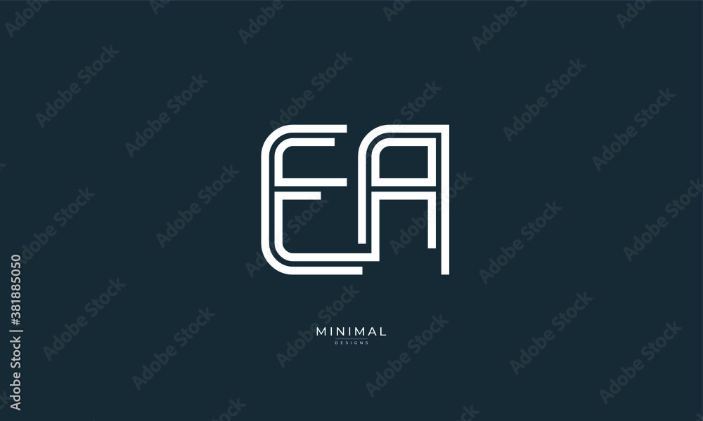 Alphabet letter icon logo EA Stock Vector | Adobe Stock