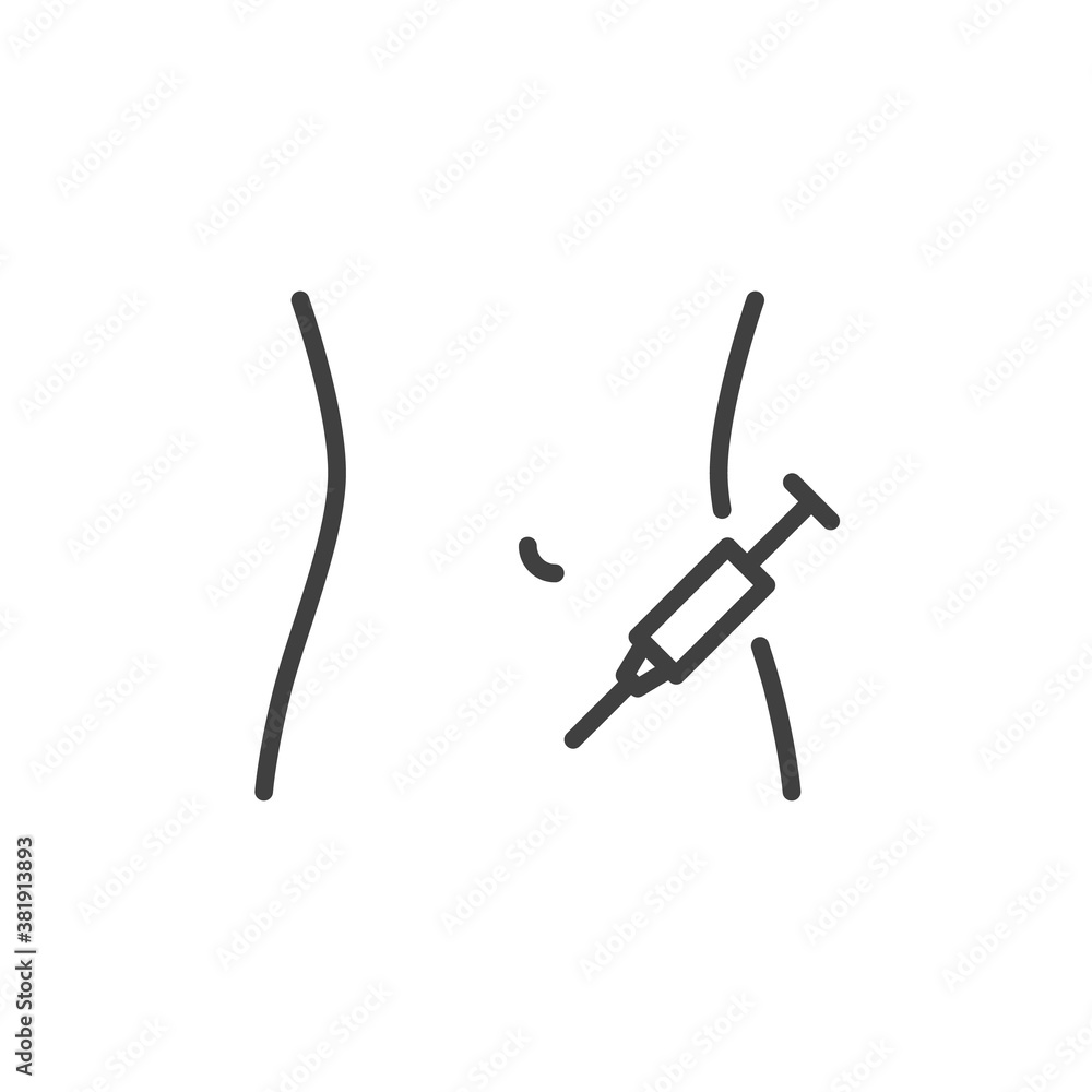 Image vectorielle Stock Insulin injecting line icon. linear style sign ... Image vectorielle Stock Insulin injecting line icon. linear style sign ...