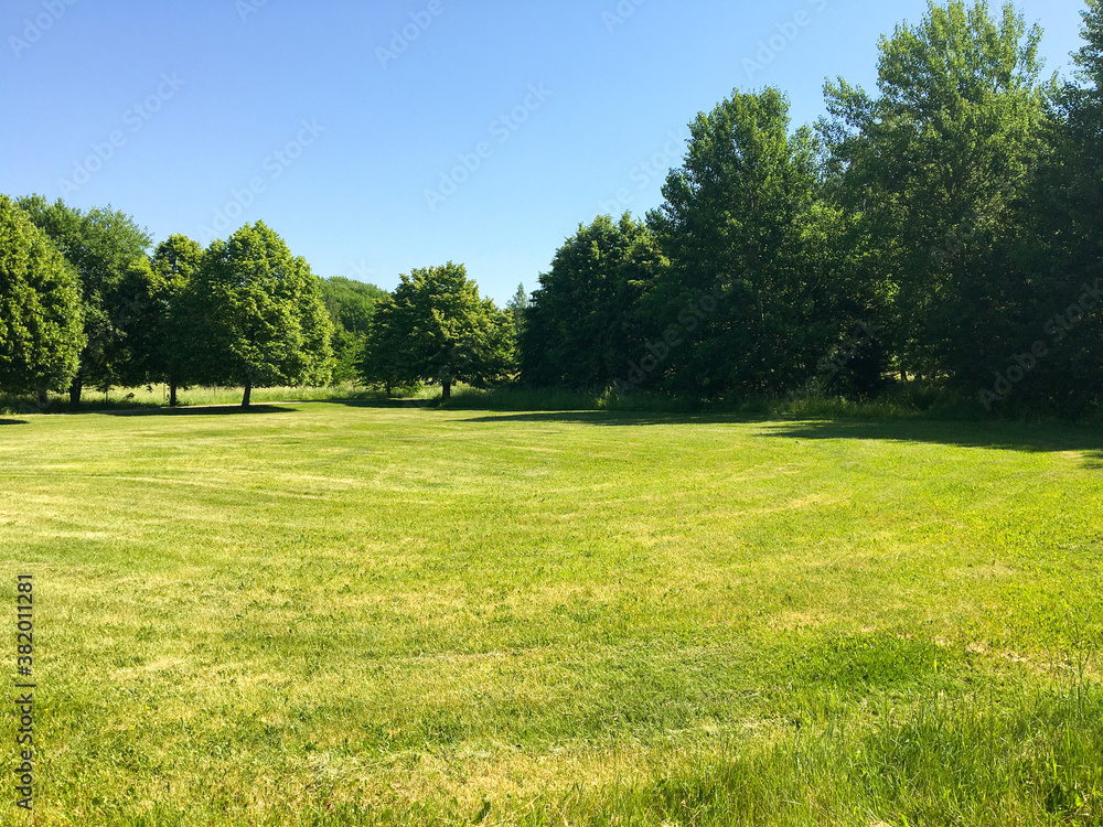 A nice view at a pretty landscape a sunny summer day at a random ...